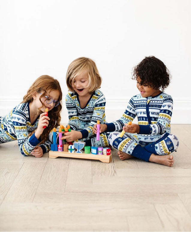 Meowzel Tov Fair Isle Cats Two Piece Bamboo Viscose Pajamas Set ...